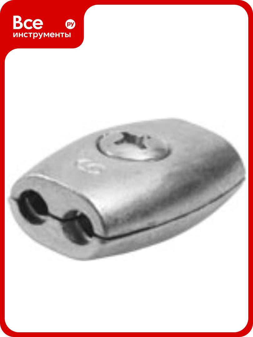 Зажим троса Бочонок 30 шт. (2 мм; ТФ5) Зубр 4-304455-02, с его помощью изготавливают петли