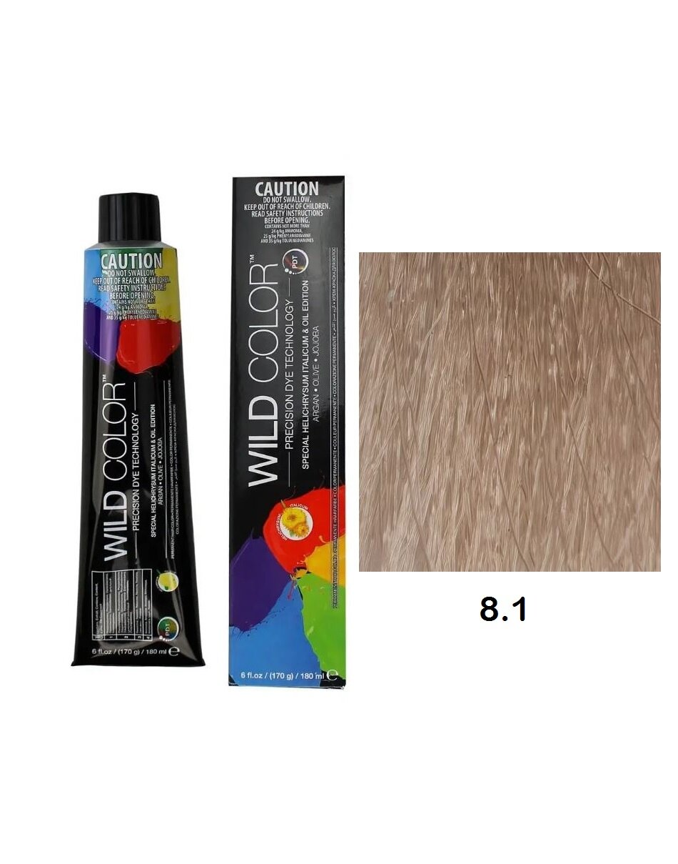 Wild Color Ammonia Free Sensitive краска для чувствительной кожи 180 мл - Wild Color Ammonia Free Sensitive 8.1 8A Светлый блонд пепельный