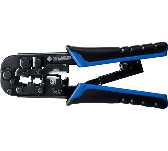 Универсальный кримпер ЗУБР Профессионал RJ-7 RJ45 RJ11/RJ12 22650
