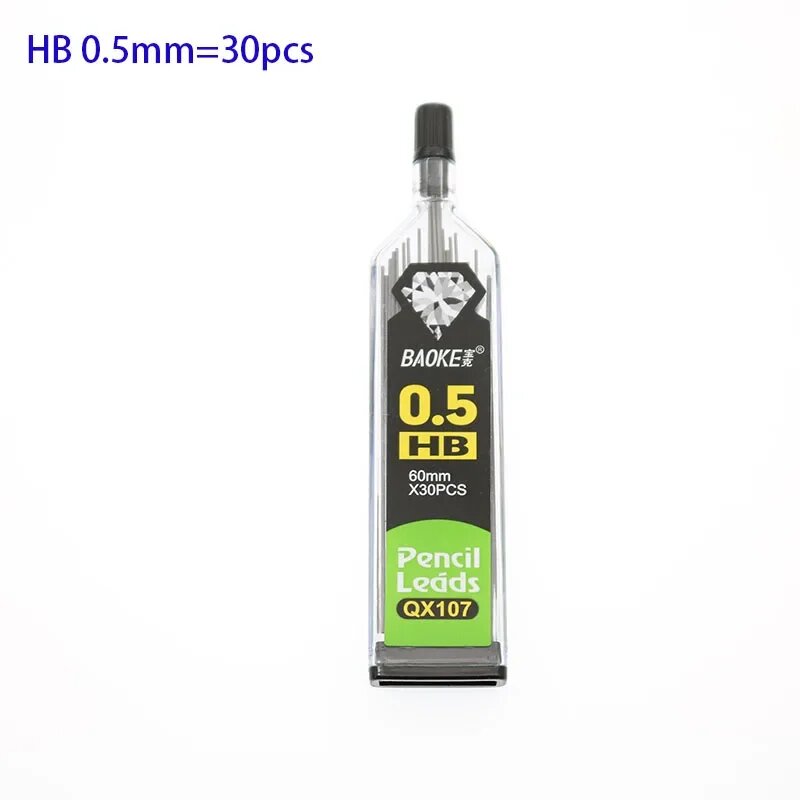 Механические карандаши MOONBIFFY, набор сменных стержней 2B 2H HB, 30 шт.