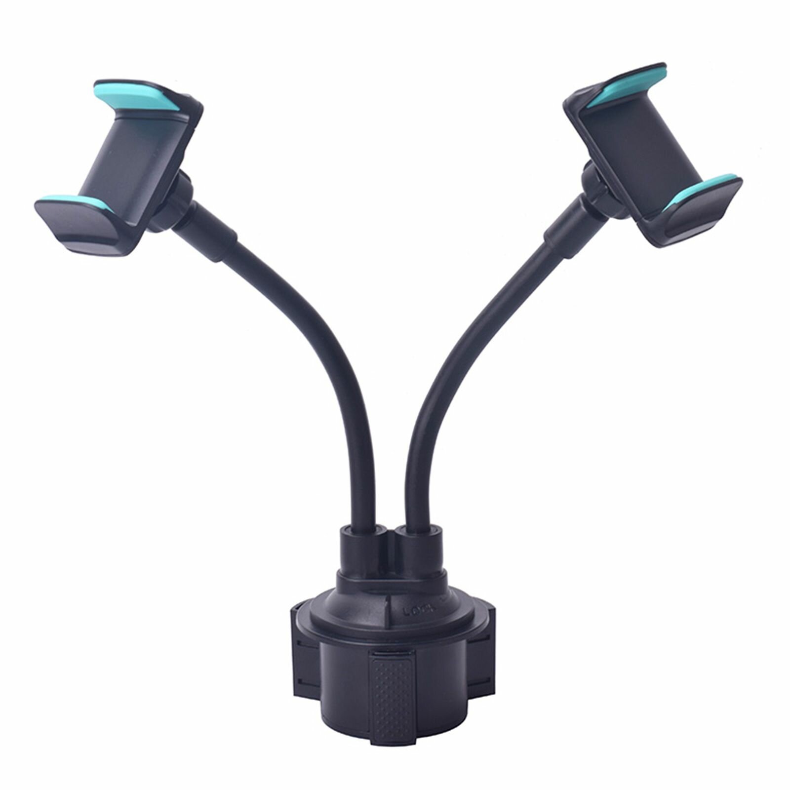(1 комплект) Автомобильный держатель для мобильного телефона с двумя трубками и одним выдвижным креплением для стакана с водой - темно-синий！