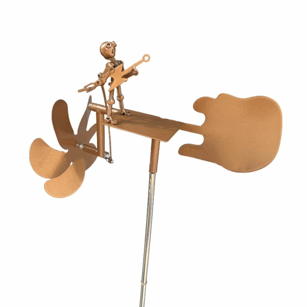 Музыкальный гитарный спиннер металлическая скульптура для сада