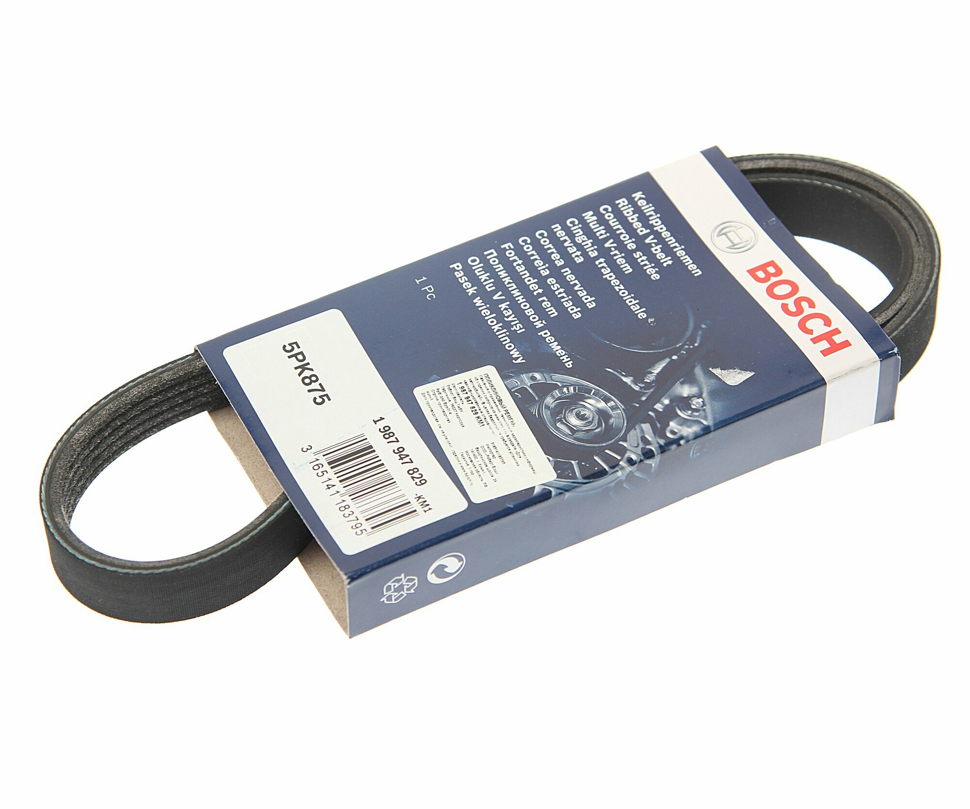 Ремень приводной поликлиновой 5PK875 Bosch Арт.1987947829