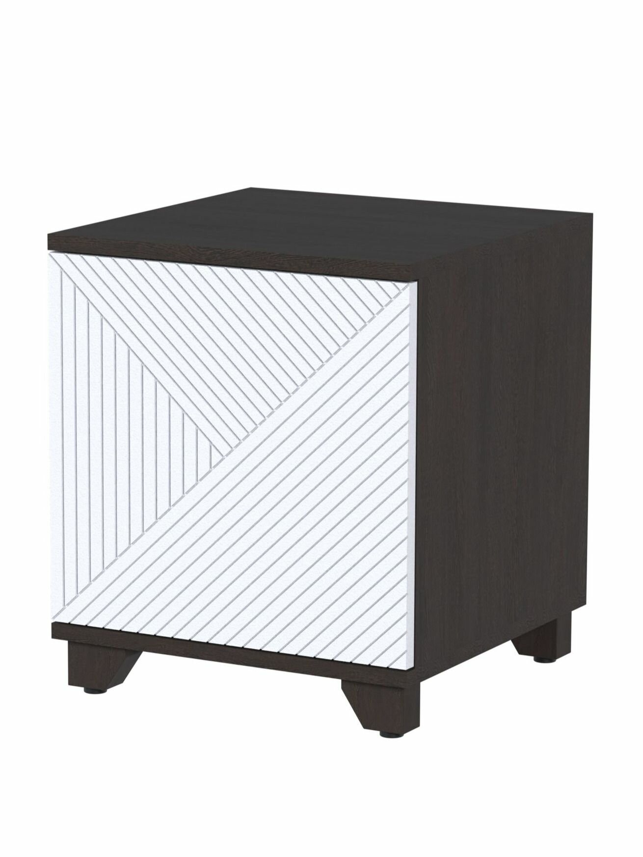 Тумба прикроватная Копенгаген со створкой Венге / Белый Матовый (12 Стульев)