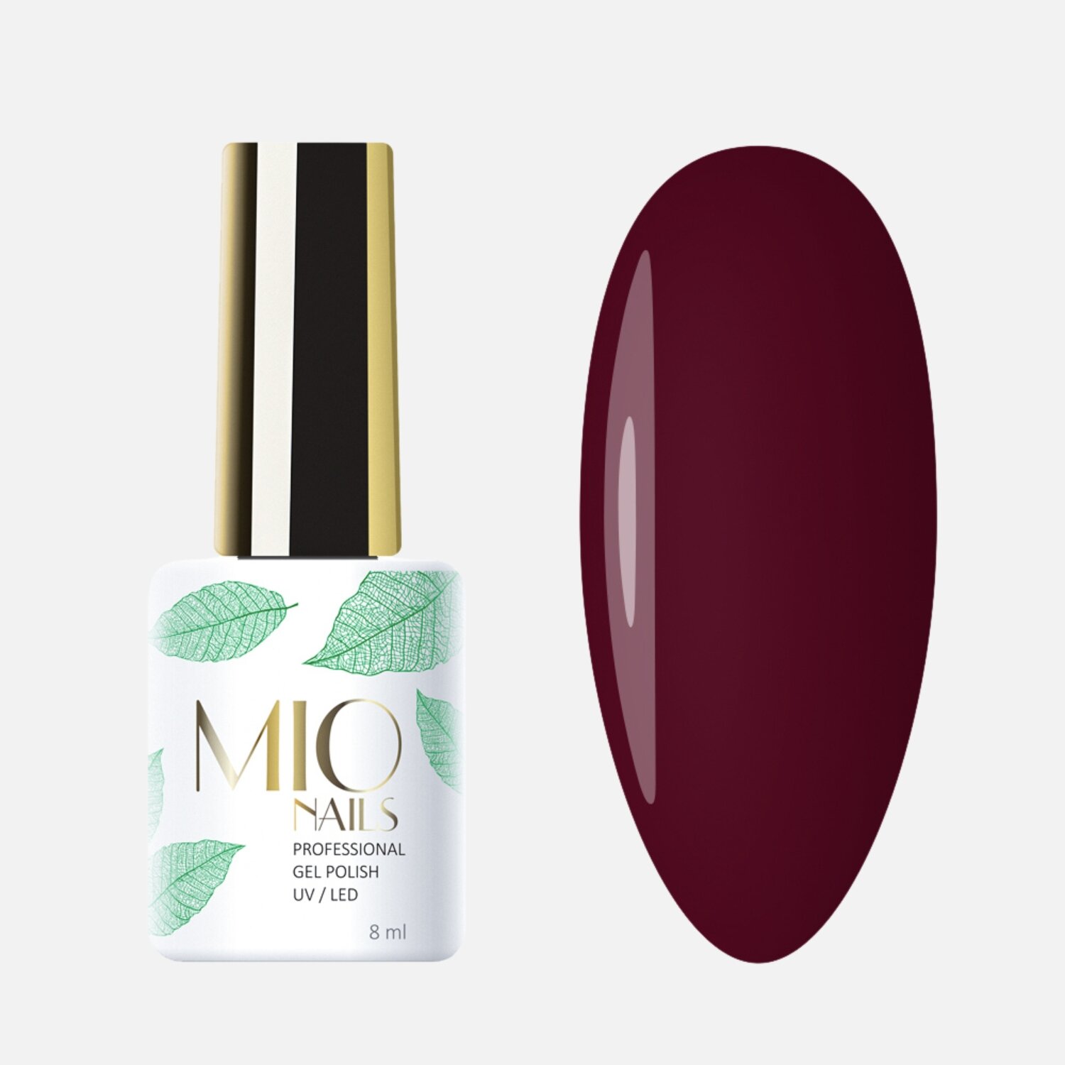 Гель-лак MIO Nails №G-12 Красное вино 8 мл тёмно-бордовый оттенок