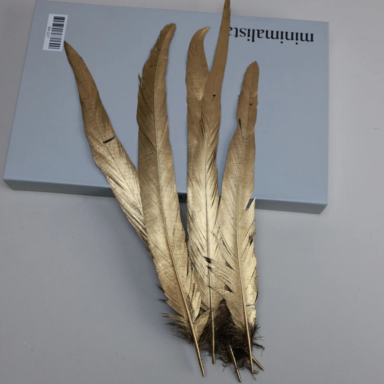 Золотые куриные перья 25-40 см для декора 40-45cm(16-18inch)