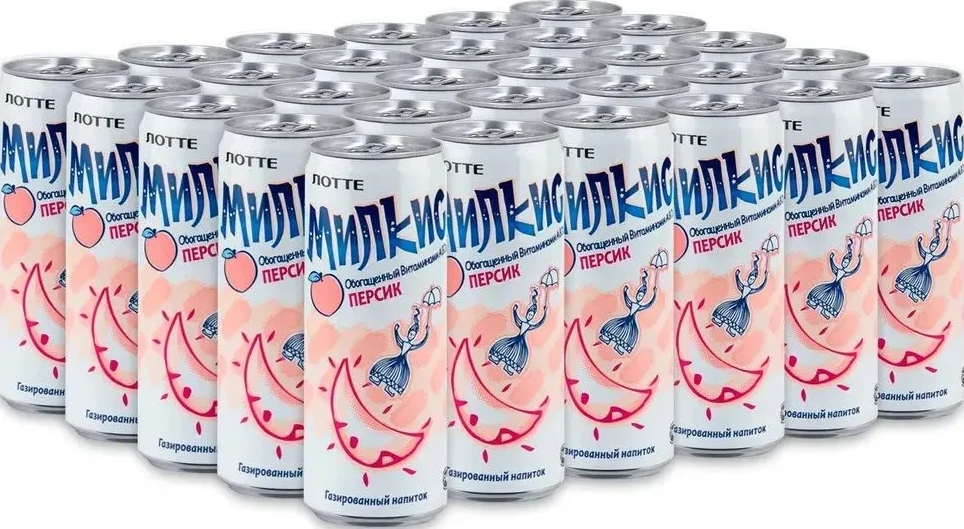 Милкис персик 0,25л./30шт. LOTTE Лимонад Производство - Южная Корея