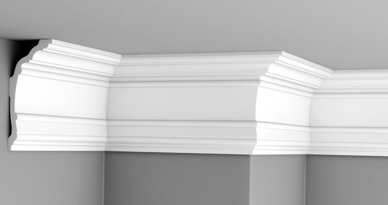 Плинтус потолочный Glanzepol GPL-8, 1шт (длина 2м)