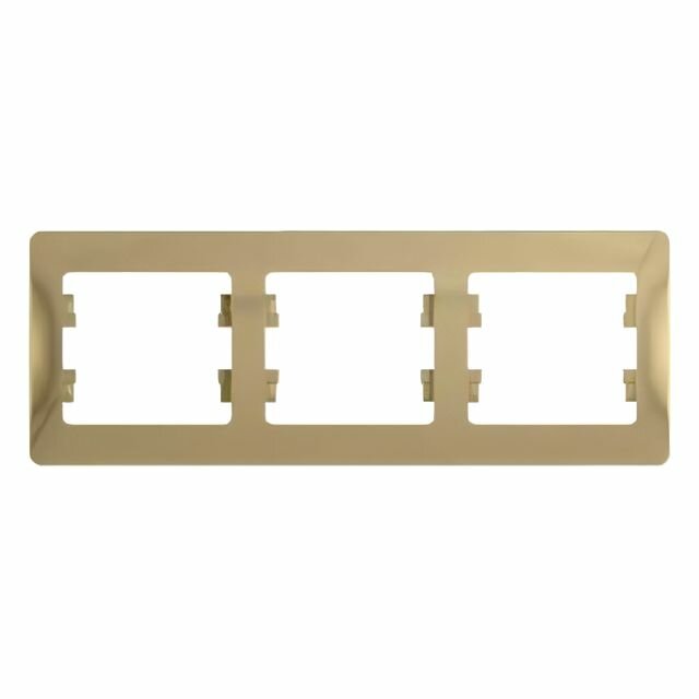 Рамка 3 поста SYSTEME ELECTRIC Glossa титан горизонтальное
