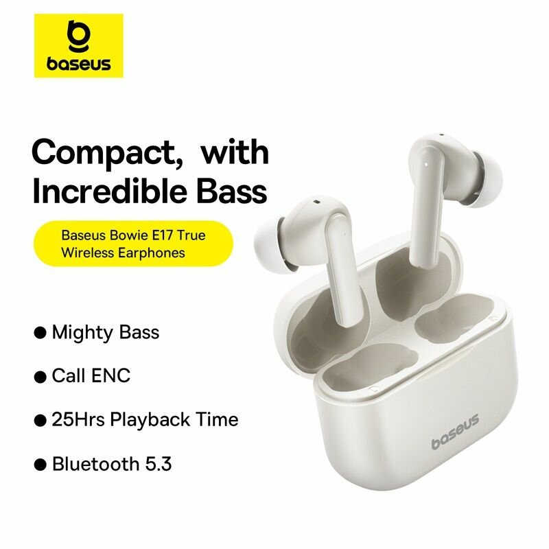 Наушники беспроводные Baseus Bowie E17 (A00072200223-Z1) белый