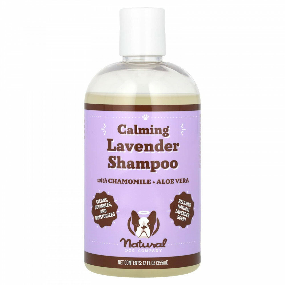 Natural Dog Company, Успокаивающий шампунь с лавандой и ромашкой, алоэ вера, 355 мл (12 жидк. унц.)