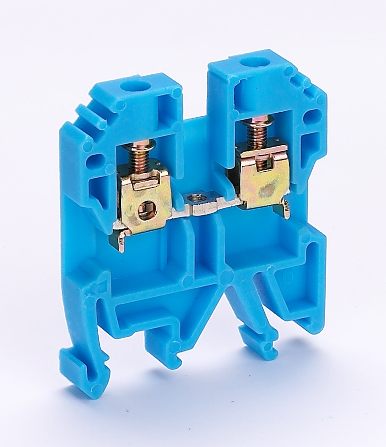 Клемма для проводов DEKraft / ДеКрафт ЗН-101 наборная, 35А, 4мм2, корпус огнестойкий полиамид, синий, 1шт. / зажим