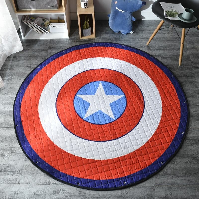 Детский коврик мешок для ползания малыша на пол , ковер в детскую комнату круглый развивающий игровой мягкий теплый для новорожденных младенцев 150 см