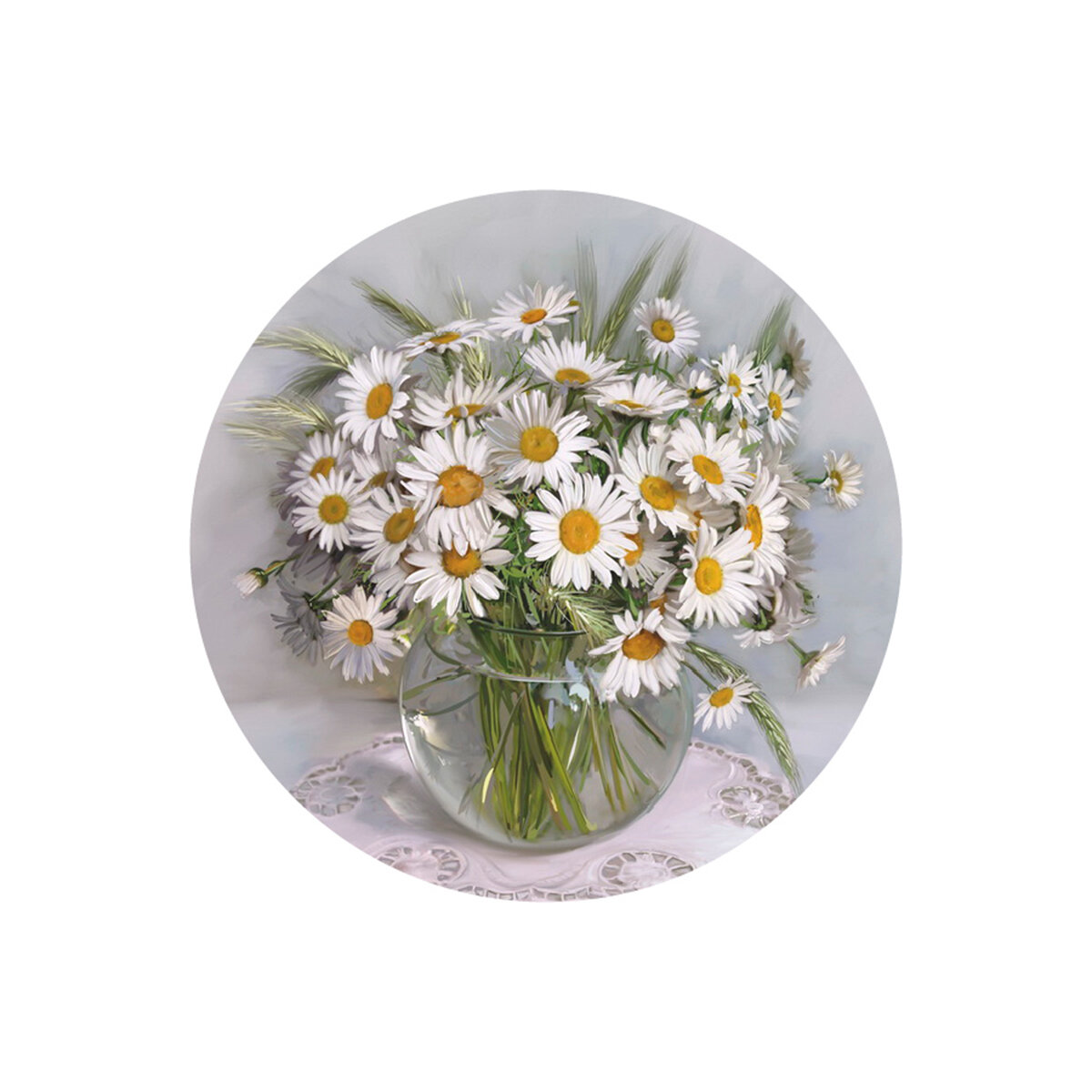 Игольница магнитная круглая с рисунком 'Ромашки', 25*3 мм, Hobby&Pro