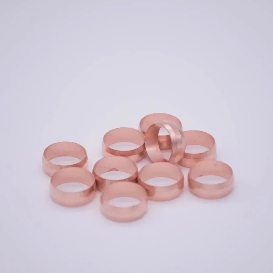 Медные кольца для компрессионных фитингов 15 мм, 10 шт.