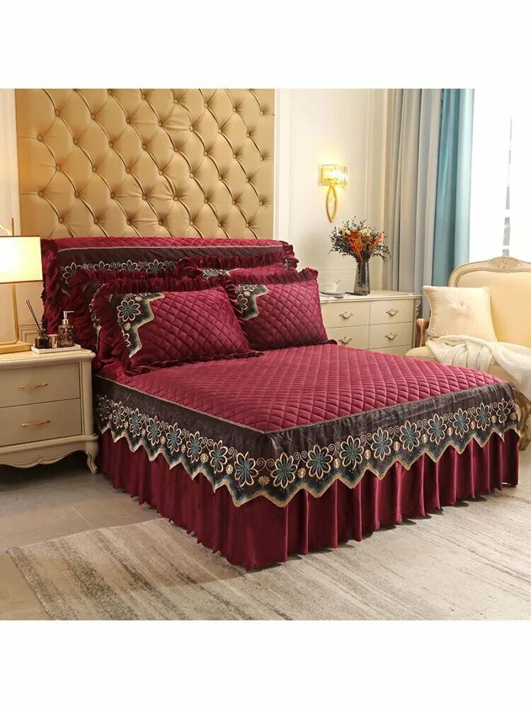 Покрывало с наволочками Velvet bedspreads, Бархат с размерами: 200 см х 150 см