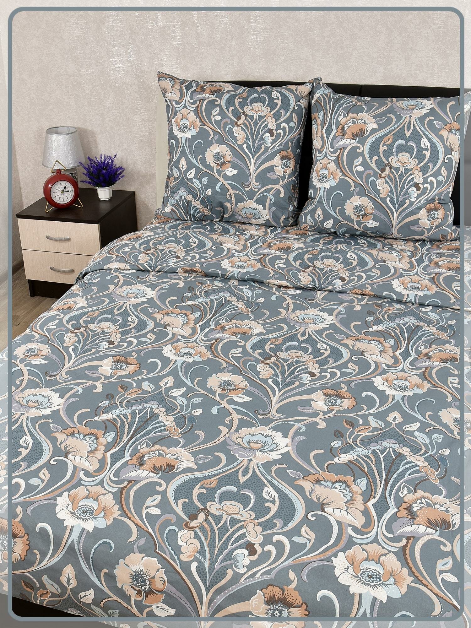 Постельное белье Шуйская бязь Каменный цветок 21840-1 2 спальное