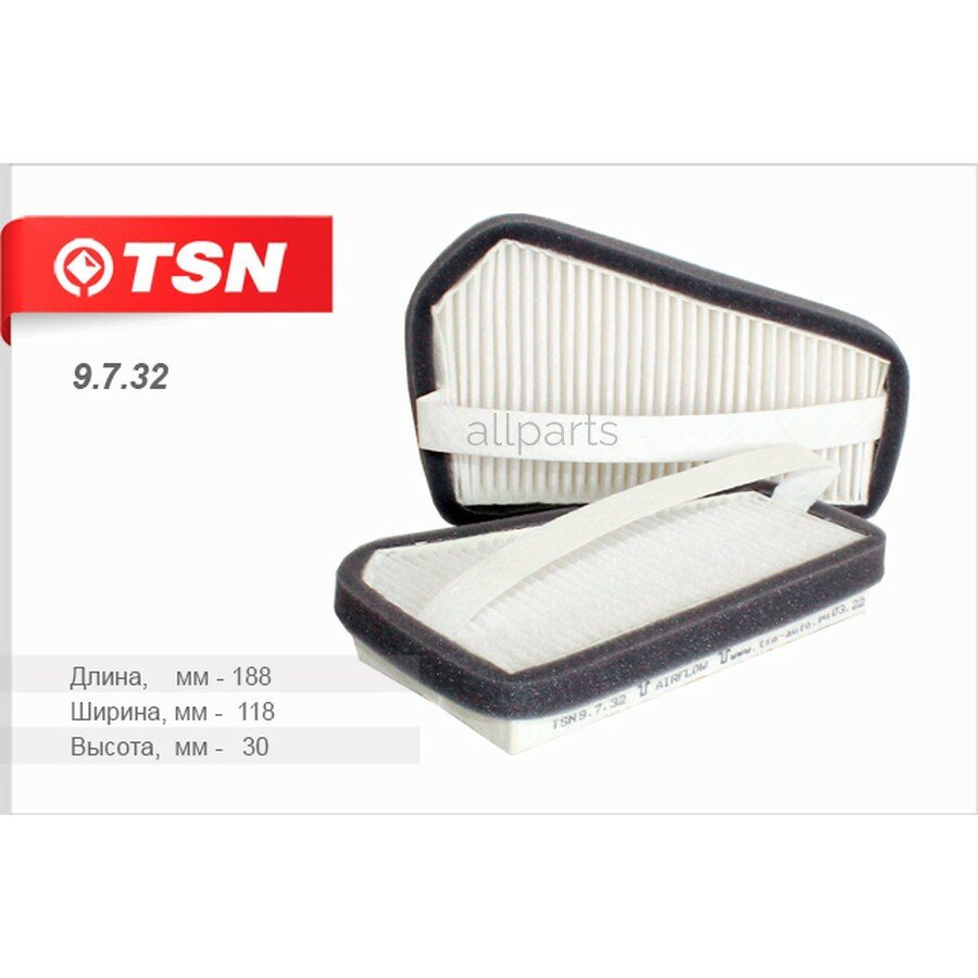 TSN 9.7.32 фильтр салона! \ Chevrolet Lanos 1.4-1.6 05>