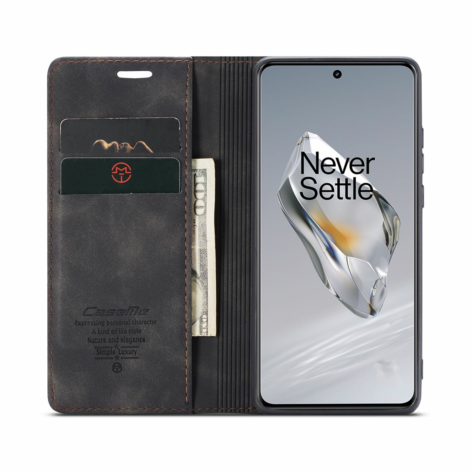 Чехол-книжка CaseMe Matte OnePlus 12 черный
