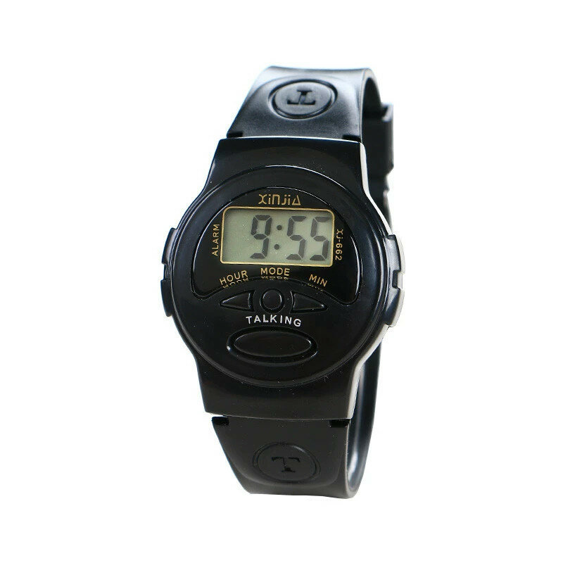 Портативные электронные часы с голосовым будильником и цифровым дисплеем для пожилых людей и средневозрастных круглые