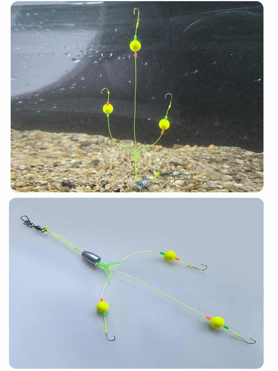 QIANYU - Убийца карпа, донная снасть, слайдер, готовый - 3.5g/3крючка/No.4-No.8 (3 комплекта)