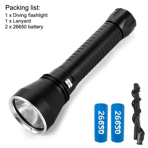 Фонарик Asafee XHP70 для дайвинга 26650, White light