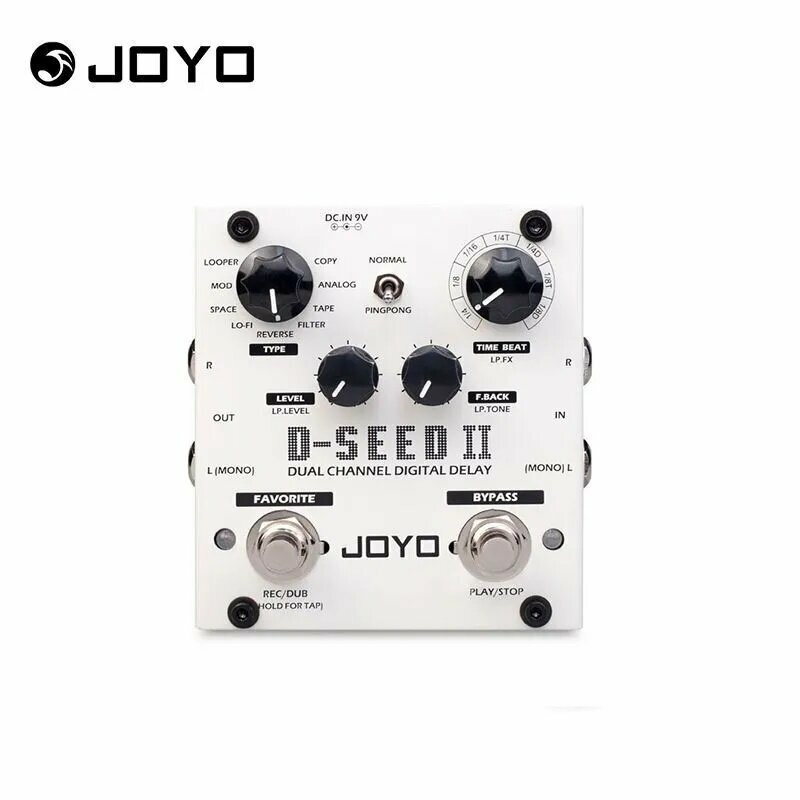 JOYO D-SEED-II Педаль гитарных эффектов Двухканальная цифровая функция записи Looper с задержкой