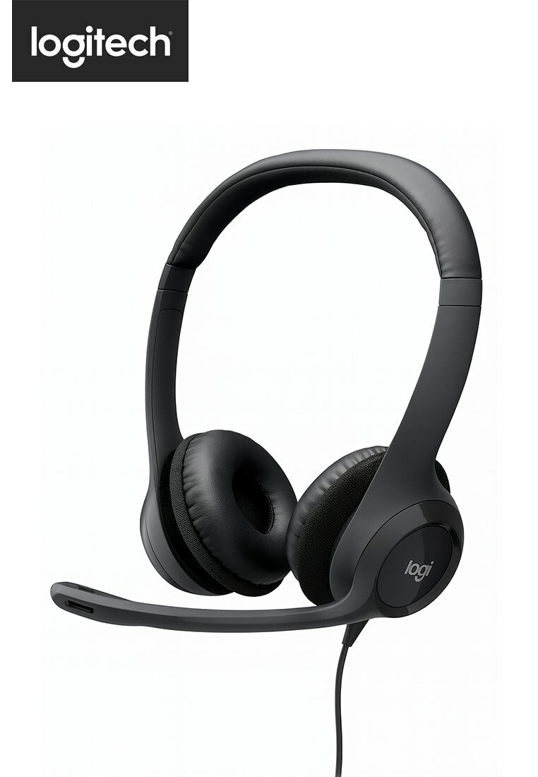 Наушники проводные Logitech H390, Black (981-000406), черный