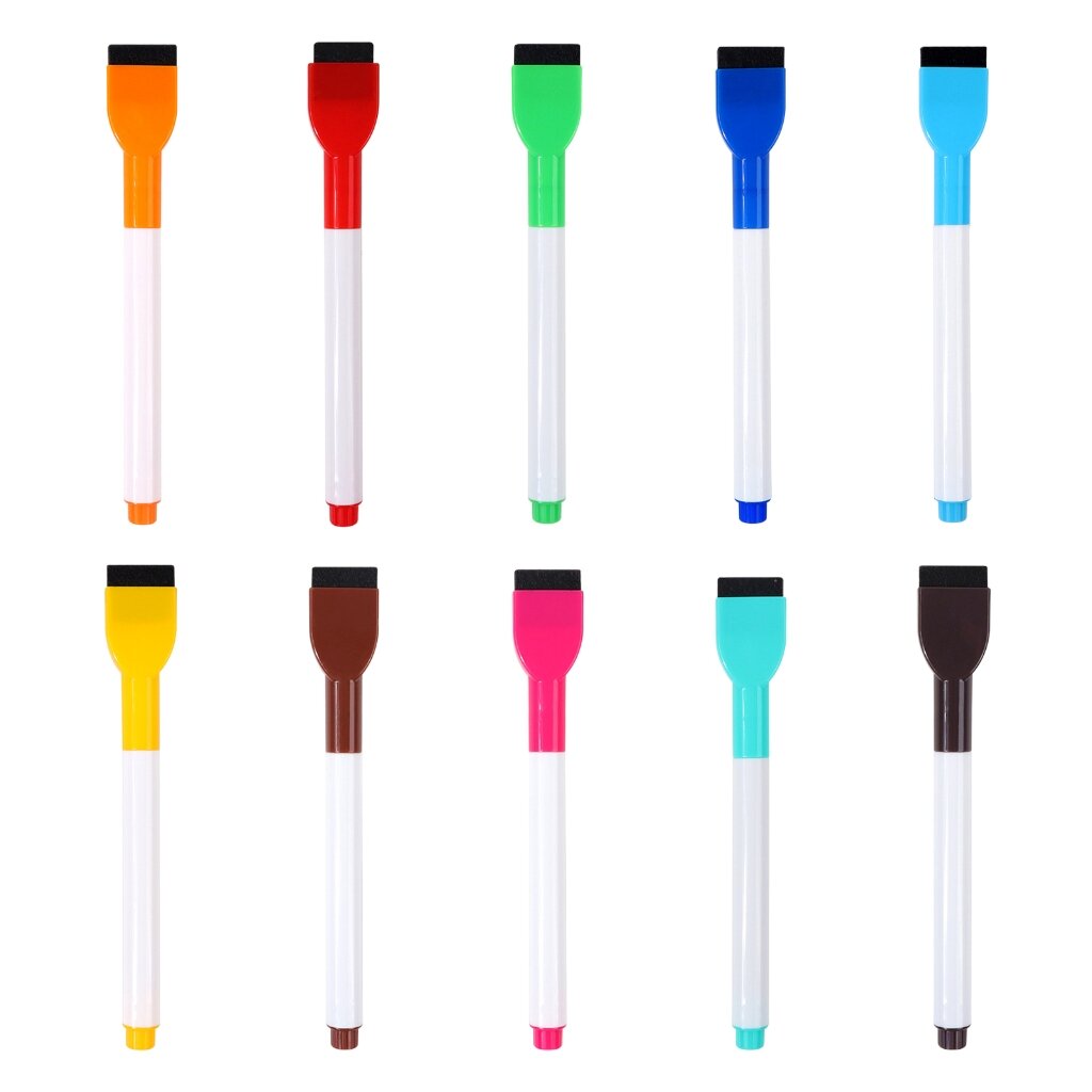 6/10/12 Цветов Маркеры для Белой доски Ручка для сухой Протирки с Ластиком Ручки для Белой доски Фольгированная Ручка Школьные Принадлежности