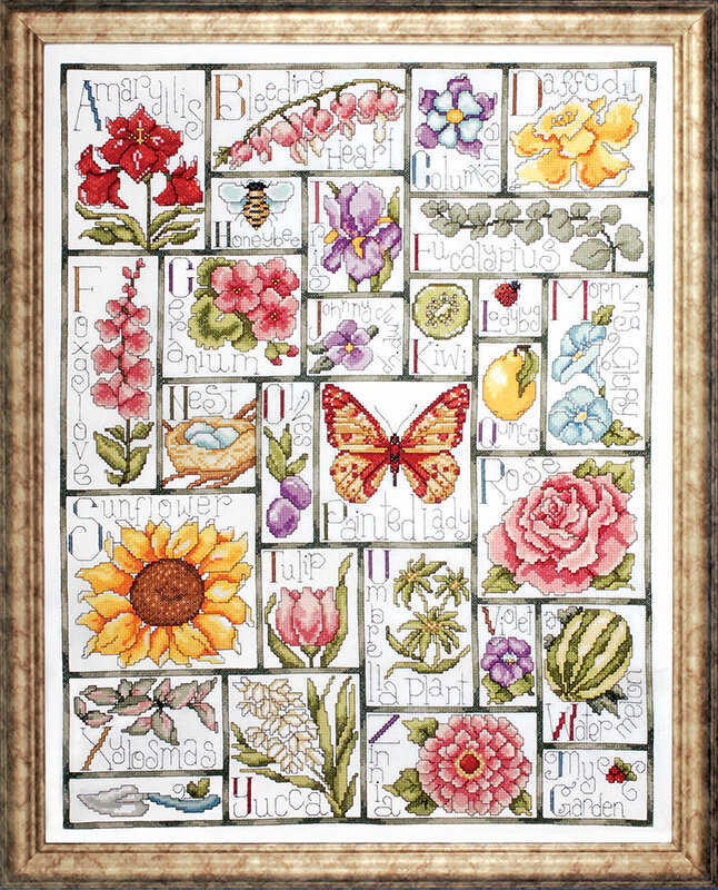 Набор для вышивания DESIGN WORKS "Цветочный алфавит"