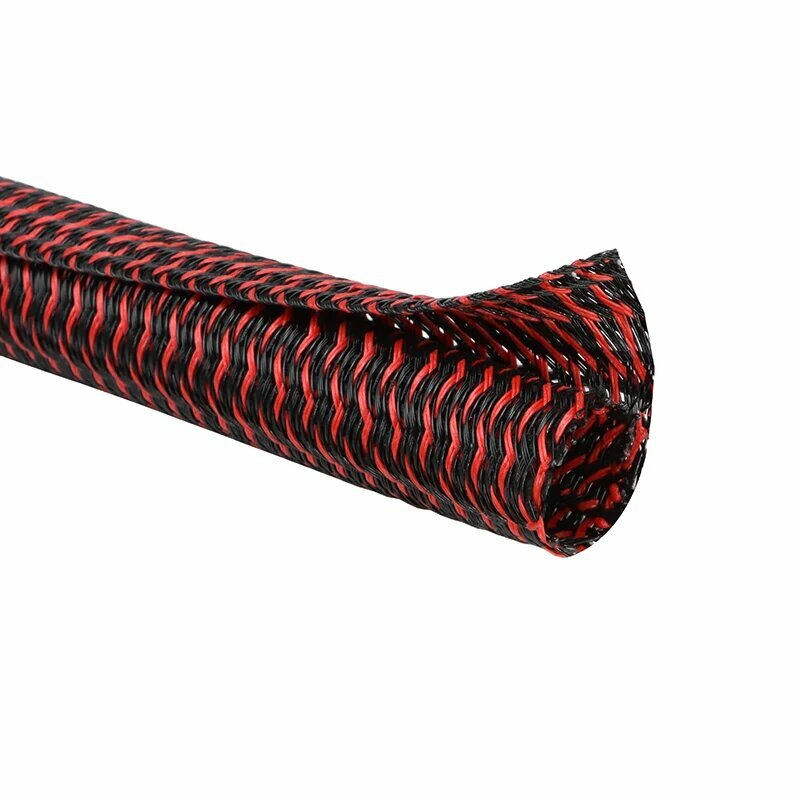 Самозакрывающаяся кабельная муфта из ПЭТ 3-50 мм Red-Black, 1 meter, 19mm