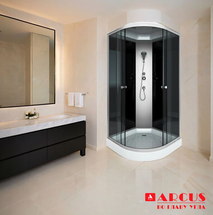 Душевая кабина Style S-13G, тонированное стекло, низкий поддон, 100\100\215