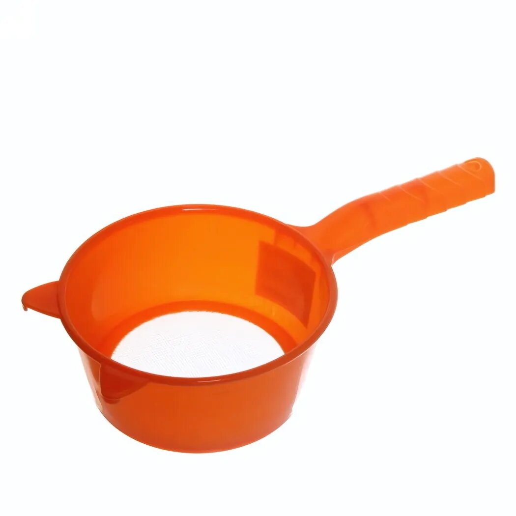 Сито пластиковое 12 см, разноцветное, с ручкой для удобного процеживания