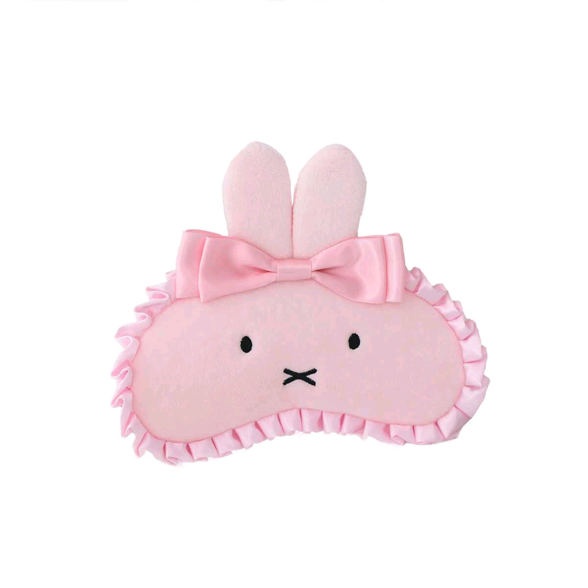 Маска для сна "Милый кролик", плюшевая маска для сна с розовым бантом и оборкой, лёгкая, блокирующая глаза, для сна и дневного сна, удобная повязка на глаза для детей и взрослых, 1 шт.