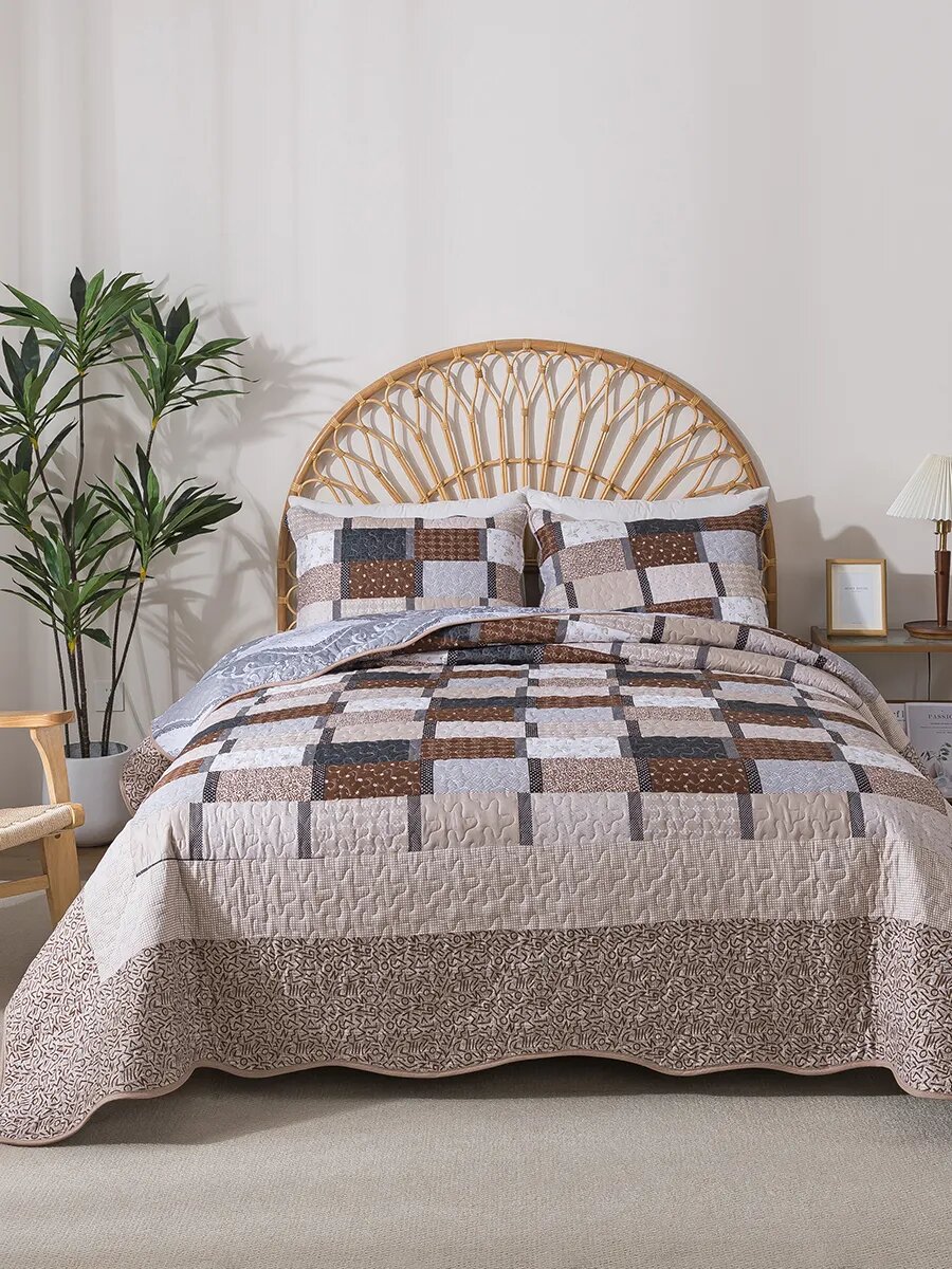 Покрывало 230х250 и 2 наволочки 50х70 Patchwork