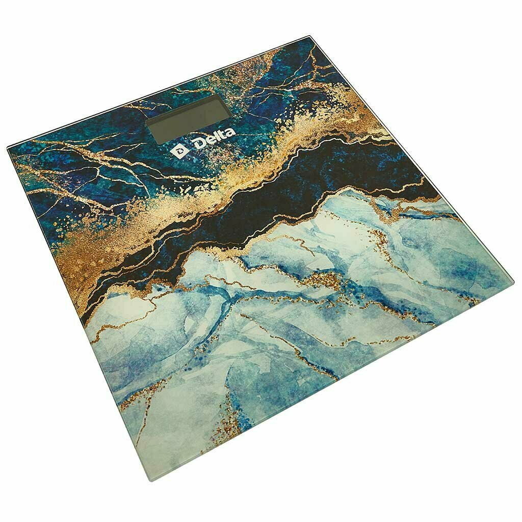Весы электронные напольные 30×30 см Delta D-9014 "Синий оникс" до 180 кг