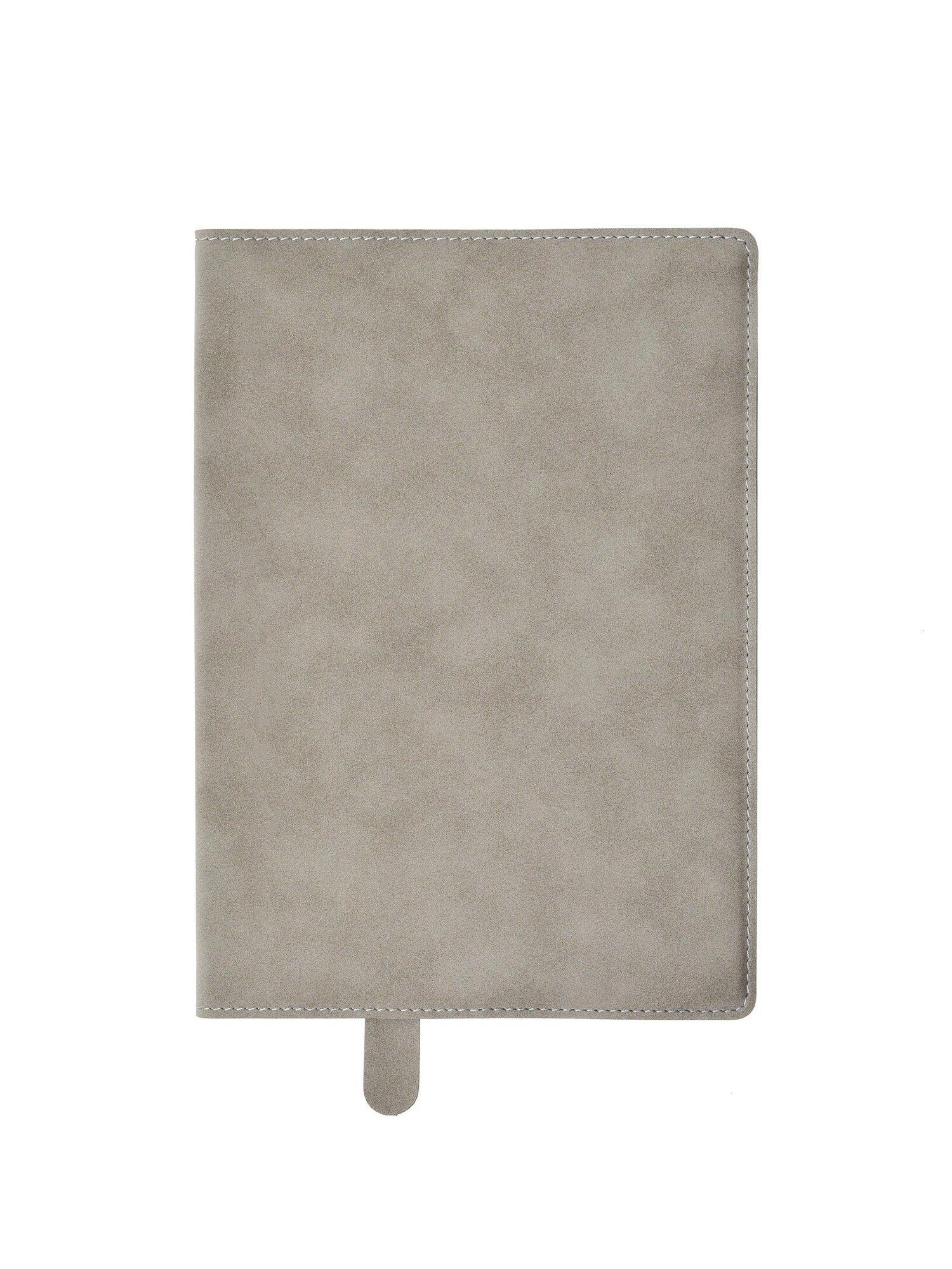 Обложка для книги с закладкой (темно-серая) (эко кожа, нубук) (16х22)