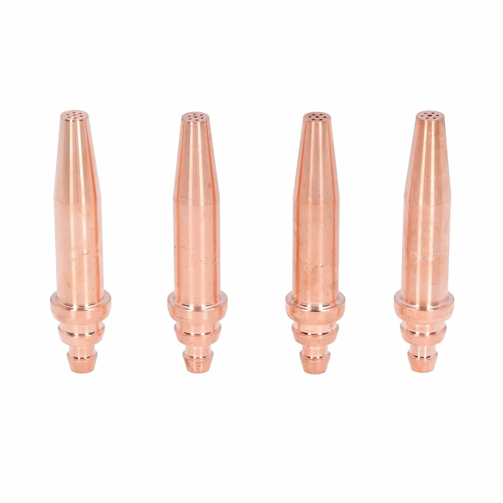 Комплект из 4 медных наконечников для газовой сварки ацетиленом G02, расходных материалов для изобарной резательной горелки для точной резки и сварки