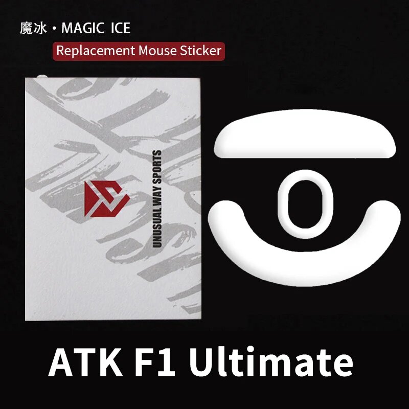 UnusualWaySports Nаклейки для скольжения мыши PTFE Silver Black Fox