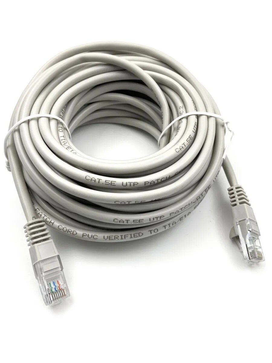Патч-корд UTP-5E-10M-G-LSZH 1Гбит/с UTP 4 пары cat.5E 10м