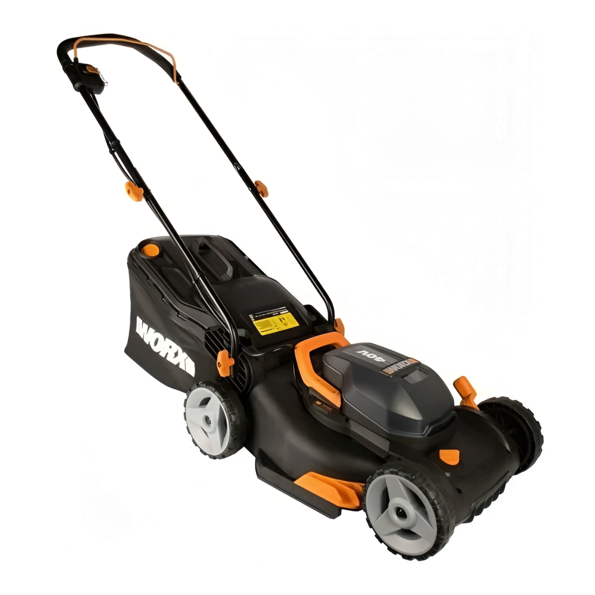 Газонокосилка аккумуляторная Worx WG743E, черный/ оранжевый 40В (2х20В), 40см, без АКБ и ЗУ