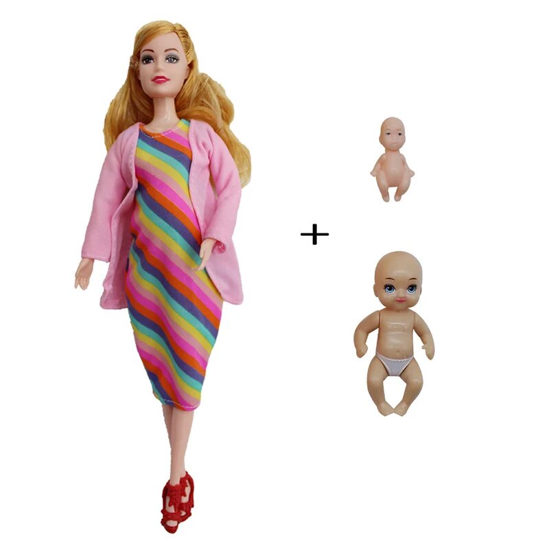 Куклы-близняшки с одеждой и обувью Rainbow Doll