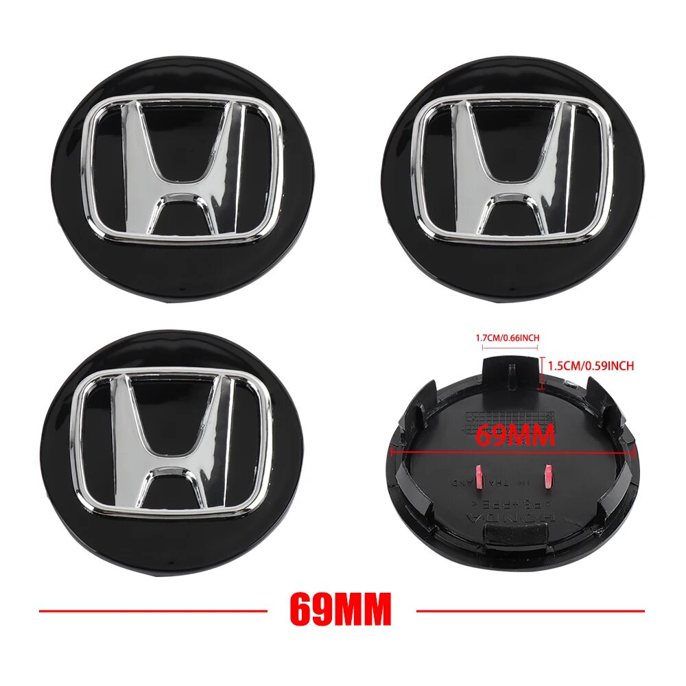 4 шт. 58 мм/69 мм оригинальные крышки центра колес автомобиля, крышка ступицы, эмблема, аксессуары для Honda CIVIC Mugen Pilot Type R Type S Accord, LGG-BT-BKSL-69
