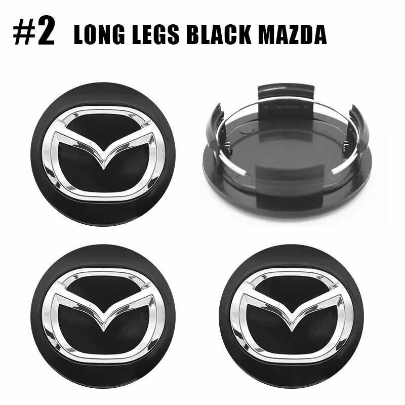 56 мм, 4 шт, колпаки для центральной ступицы колес автомобиля, накладки на обод для Mazda 2 3 5 6 323 626 Demio CX3 CX5 CX30 Atenza Axela MX3 MX5 RX8, аксессуары, 56YT long legs Mazda