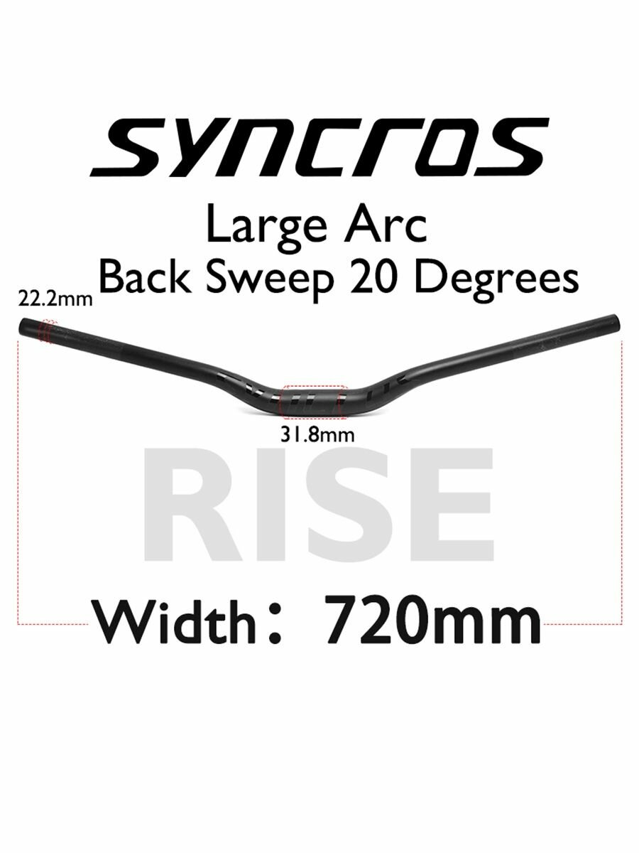Syncros-Полностью углепластиковый руль для горного велосипеда MTB