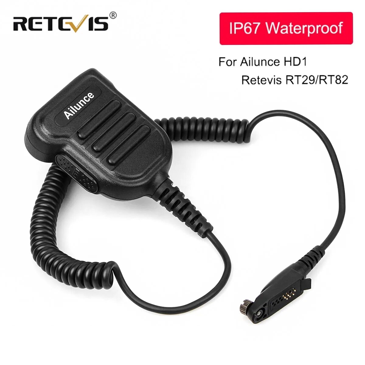 RETEVIS H103M Водонепроницаемый Микрофон с Динамиком для Walkie Talkie