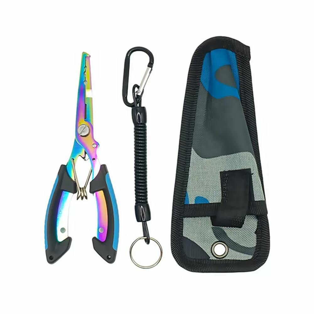 Плоскогубцы рыболовные в чехле с карабином многофункциональные