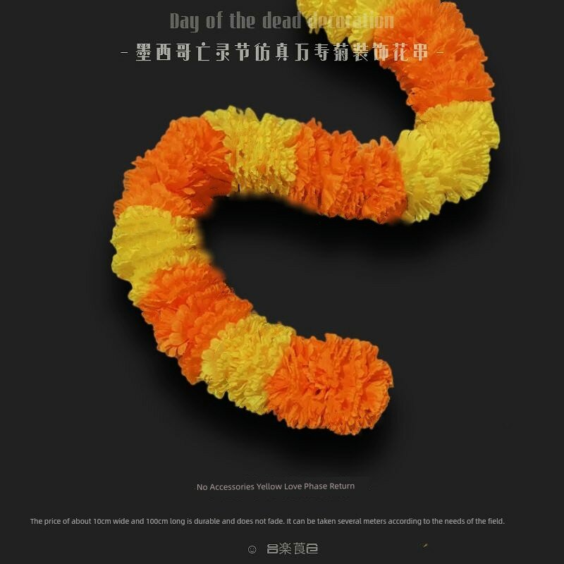 【Хэллоуин】Мексиканский День мертвых, буддийские и индийские ритуальные подносы, имитация гирлянды из цветов маргариток