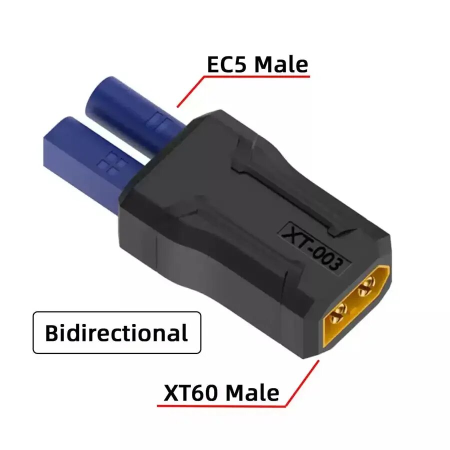 XT60 Male Female To EC5 Female DC Plug Type-c Male Female No Wire Connector Plug Adapter 55*25 5521 7450 7954 To XT60 Connector