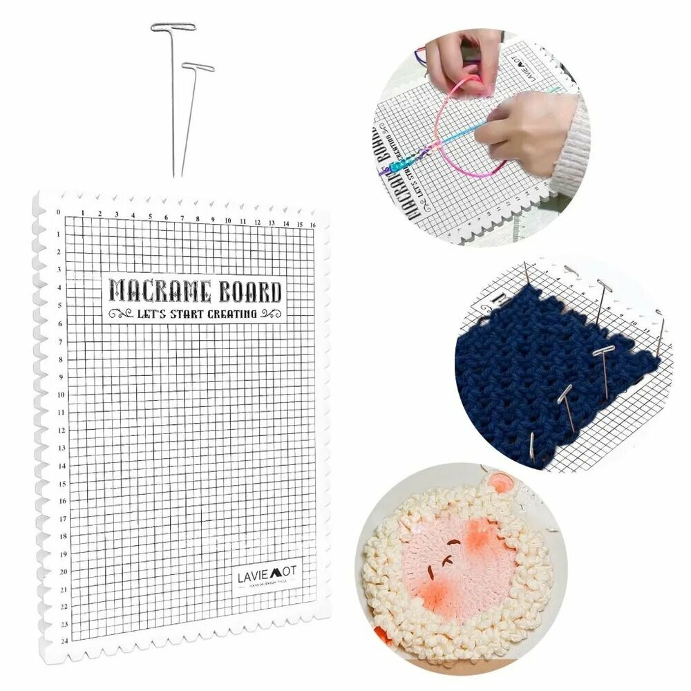 Плетеная веревочная клетчатая подушка